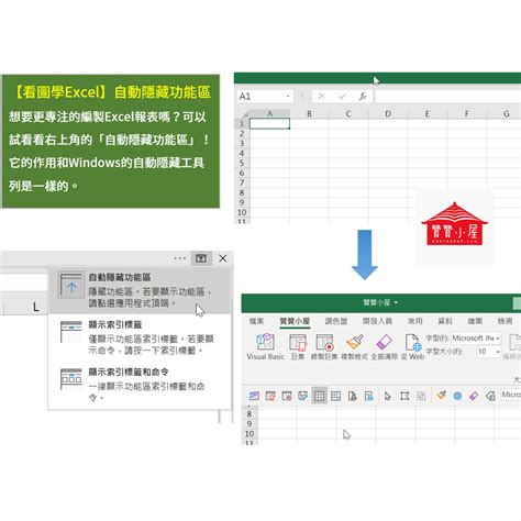 會計人的excel小教室 【看圖學excel】自動隱藏功能區