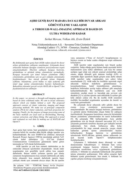 Pdf A Through Wall Imaging Approach Based On Ultra Wideband Radar