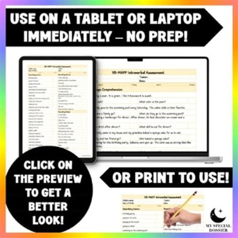 Vb Mapp Intraverbal Level 3 Short Passages Describing Events Targets Data Sheet
