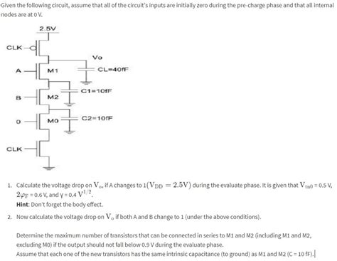 given the following circuit assume that all of the circuit s inputs a
