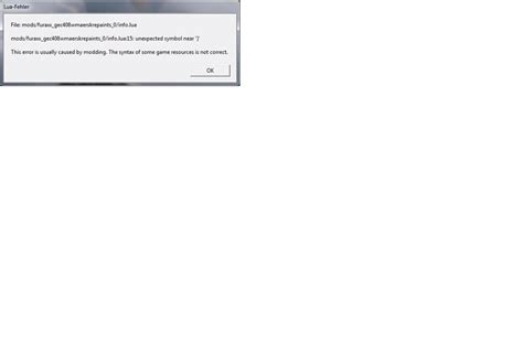 Lua Fehler Nach Neuinstallation Probleme Transport Fever Community