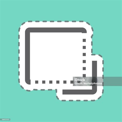 스티커 가면으로 뒤집기 선 컷 간단한 일러스트레이션 편집 가능한 스트로크 3차원 형태에 대한 스톡 벡터 아트 및 기타 이미지