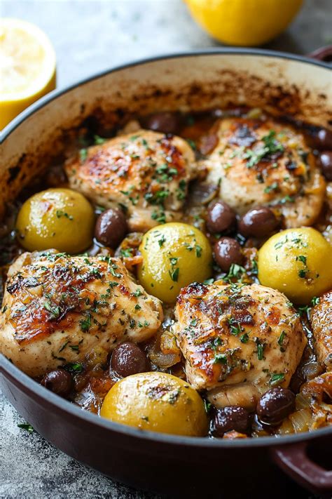 Mediterranean Chicken With Lemons And Olives Recipe