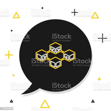 흰색 배경에 격리 된 라인 블록 체인 기술 아이콘 암호 화폐 데이터 추상 적 기하학적 블록 네트워크 기술 사업 다채로운 개요 개념 벡터 0명에 대한 스톡 벡터 아트 및 기타