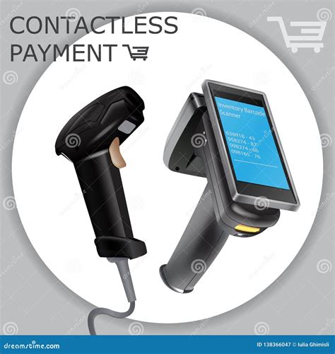 Inventory Barcode Scanner Reader Barcode Scanner Vector Illustration Isolated On White Stock