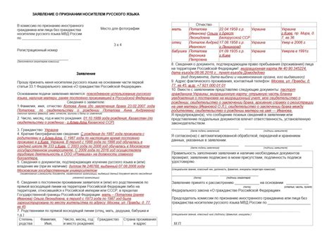 Образец заполнения заявления на гражданство рф 2020 по браку