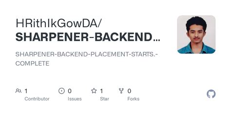 github hrithikgowda sharpener backend placement starts complete