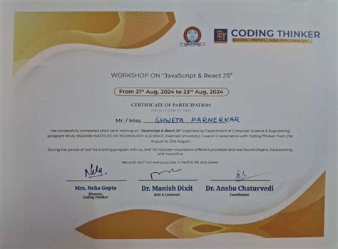 shweta parnerkar on linkedin javascript reactjs webdevelopment
