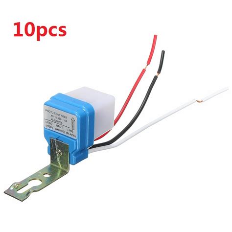 10pcs AC 220V 10A Automatic Auto On Off Street Light Switch Photo Control Sensor Arduino Tech