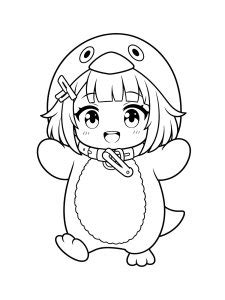 Gugu Gaga Penguin Coloring Pages Free Printables