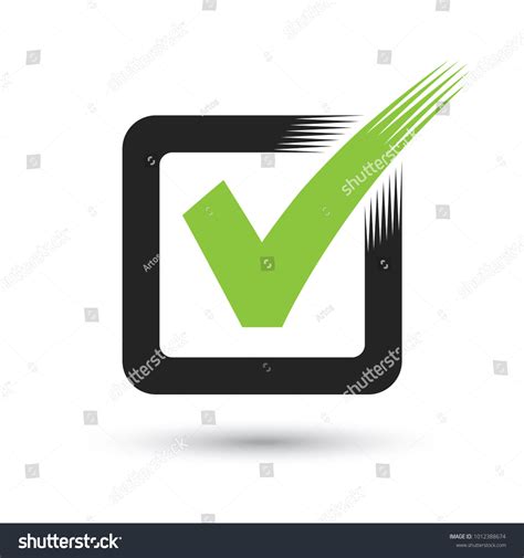 Vector Check Mark Icon Isolated On Stock Vector Royalty Free Shutterstock