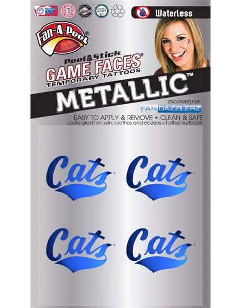 Montana State University Bobcats Waterless Peel And Stick Temporary