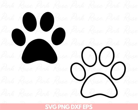 Paw Print Outline Clip Art Paw Print Outline Clip Art