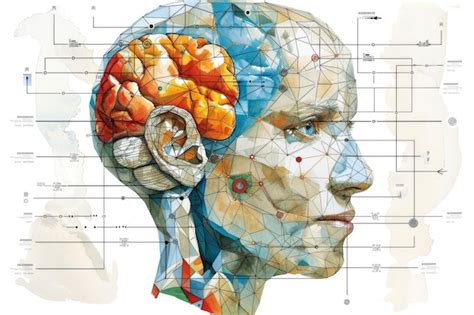 Cognitive Clouds Intricate Brain Architecture Visualized Against A