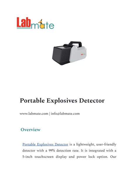 PPT Portable Explosives Detector PowerPoint Presentation Free Download ID 12786383