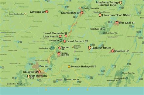 Pennsylvania State Parks And Public Land Map 24x36 Poster Best Maps Ever