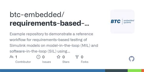 Github Btc Embedded Requirements Based Testing Example Repository To Demonstrate A Reference