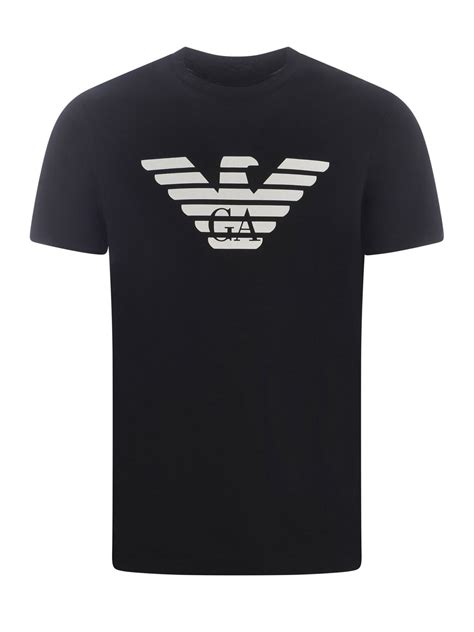 Emporio Armani Logo Printed Crewneck T Shirt Emporio Armani