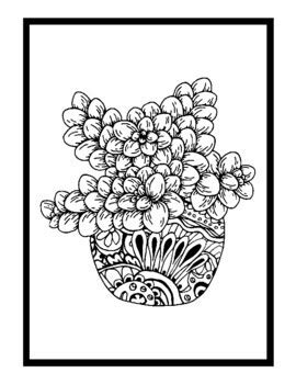 Relaxing Cactus And Succulents Mandala Coloring Printable Pages Sheets Pdf