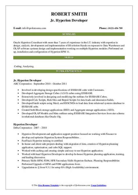 10 Hyperion Developer Resume Samples And Templates For 2025