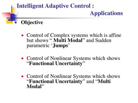 Ppt A New Generation Of Adaptive Control An Intelligent Supervisory