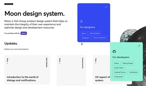 Moon Design System Set Of Ui Components Built With Surface Ui Library