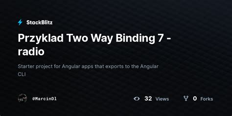 Przyklad Two Way Binding 7 Radio Stackblitz