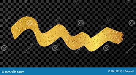 Gold Wavy Grunge Brush Strokes Stock Vector Illustration Of Smear Graphic 288152557