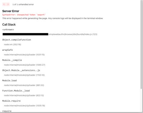 Syntaxerror Unexpected Token Export · Issue 168 · Masterkale