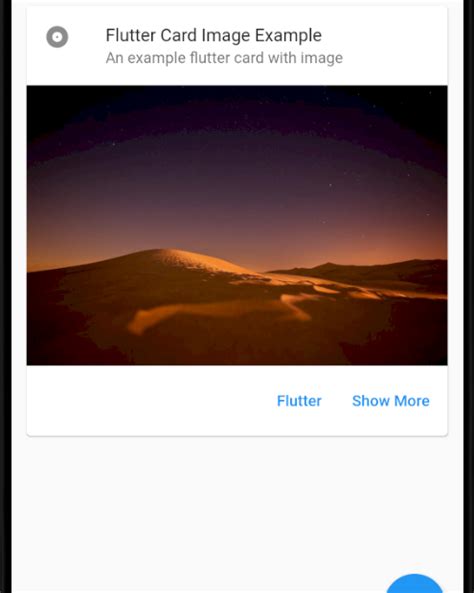 Flutter Card With Image And Text Update