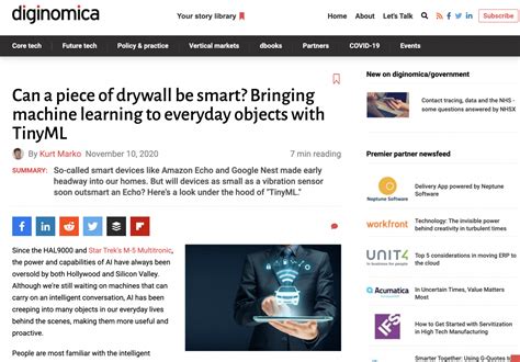 Can A Piece Of Drywall Be Smart Bringing Machine Learning To Everyday