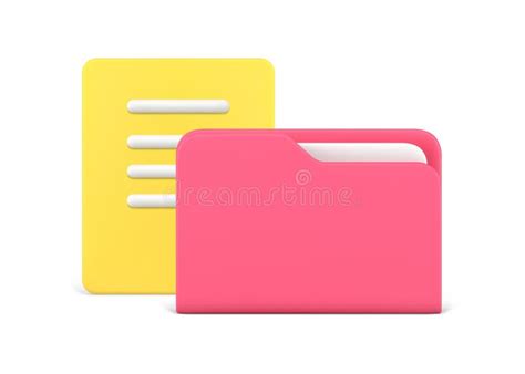Document Paper Page Folder Archive Storage Datum Cyberspace Catalog Organization 3d Icon Vector