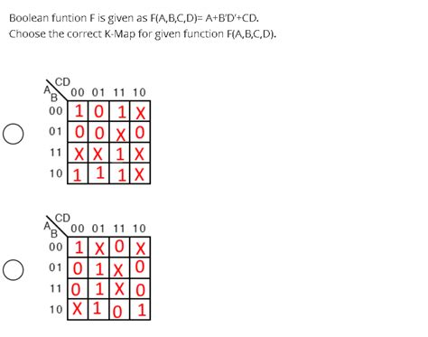 Solved Boolean Funtion F Is Given As Fabcdab′d′cd