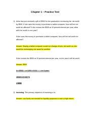 Chapter Practice Test Docx Chapter Practice Test Anna Has Just Received A Gift Of