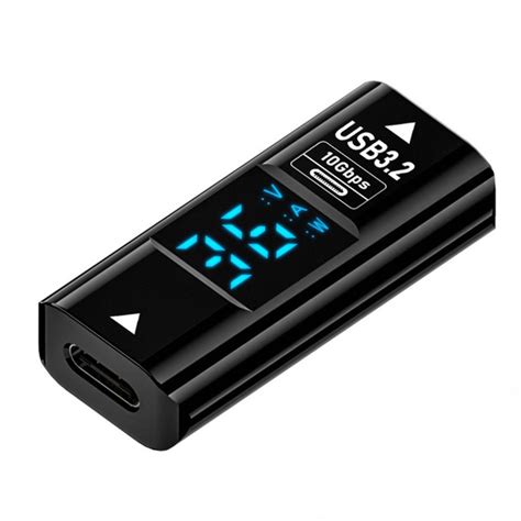 Usb3 1 переходник Type C женский на Usb с ЖК дисплеем черный купить на Ozon по низкой цене