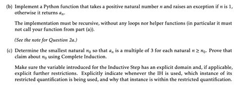 2a The Implementation Must Be Recursive Do Not Use