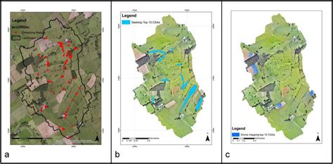 Identified Critical Source Areas With A Field Mappings B Desktop