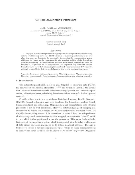 Pdf On The Alignment Problem