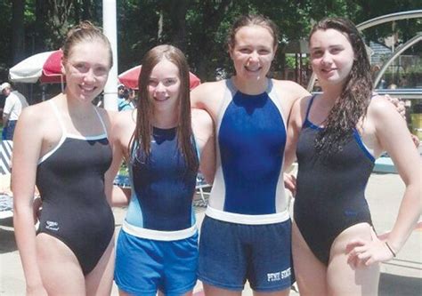 Team One Piece Swimsuit Candid
