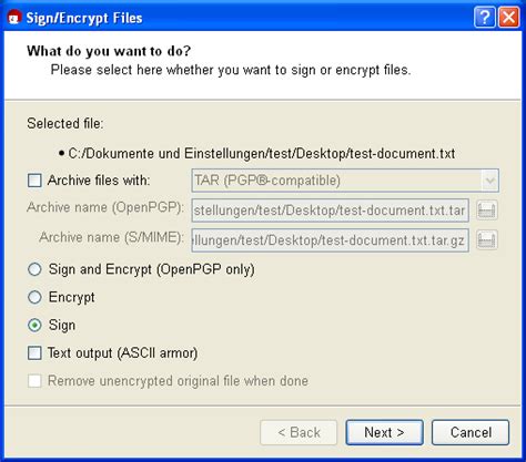 gpg4win compendium 18 signing and encrypting files