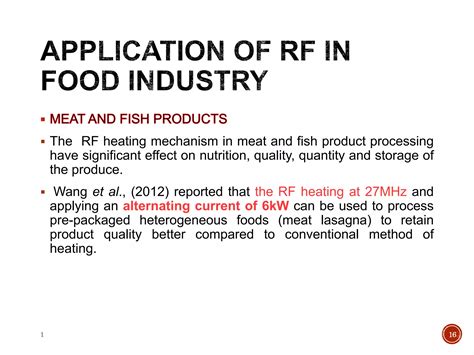 Radio Frequency Processing And Microwave Heating In Food Processing Pptx