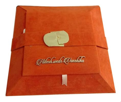 MDF Board And Velvet Square Fancy Box Wedding Cards At Box In New Delhi