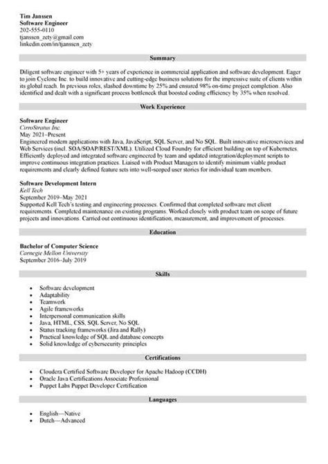 Sdet Resume Sample Tips And Writing Guide