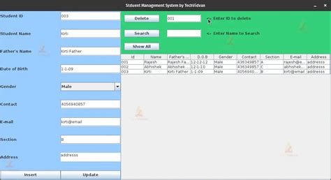 Java Student Management System - A smarter way to manage your student records. - TechVidvan