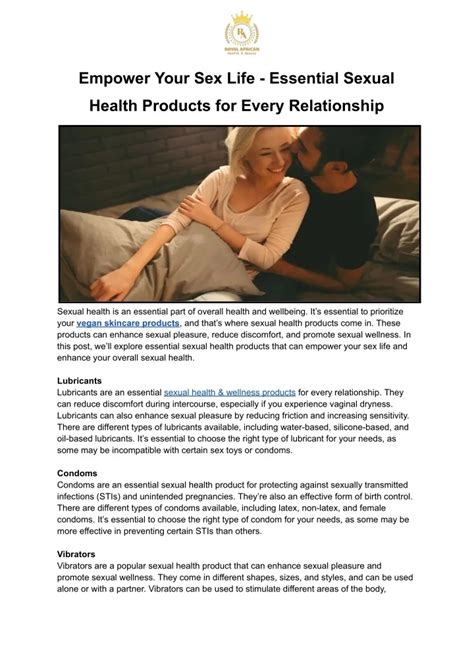 PPT Empower Your Sex Life Essential Sexual Health Products For Every Relationship PowerPoint