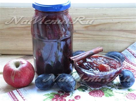 Варенье из слив и яблок в мультиварке Рецепт Яблоки Варенье Мультиварка