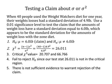 Ppt Hypothesis Testing For Standard Deviation Or Variance Powerpoint