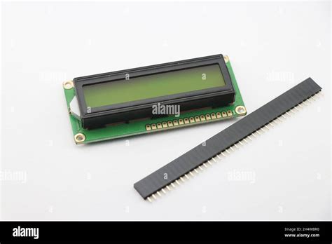 Lcd Display Module With Header Pins Lcd 16x2 Module Isolated On White
