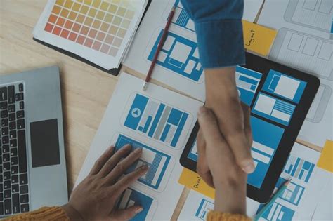 Premium Photo Ux Graphic Designer Creative Sketch Planning Application Process Development