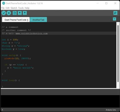Arduino Dark Theme GoogleCraft